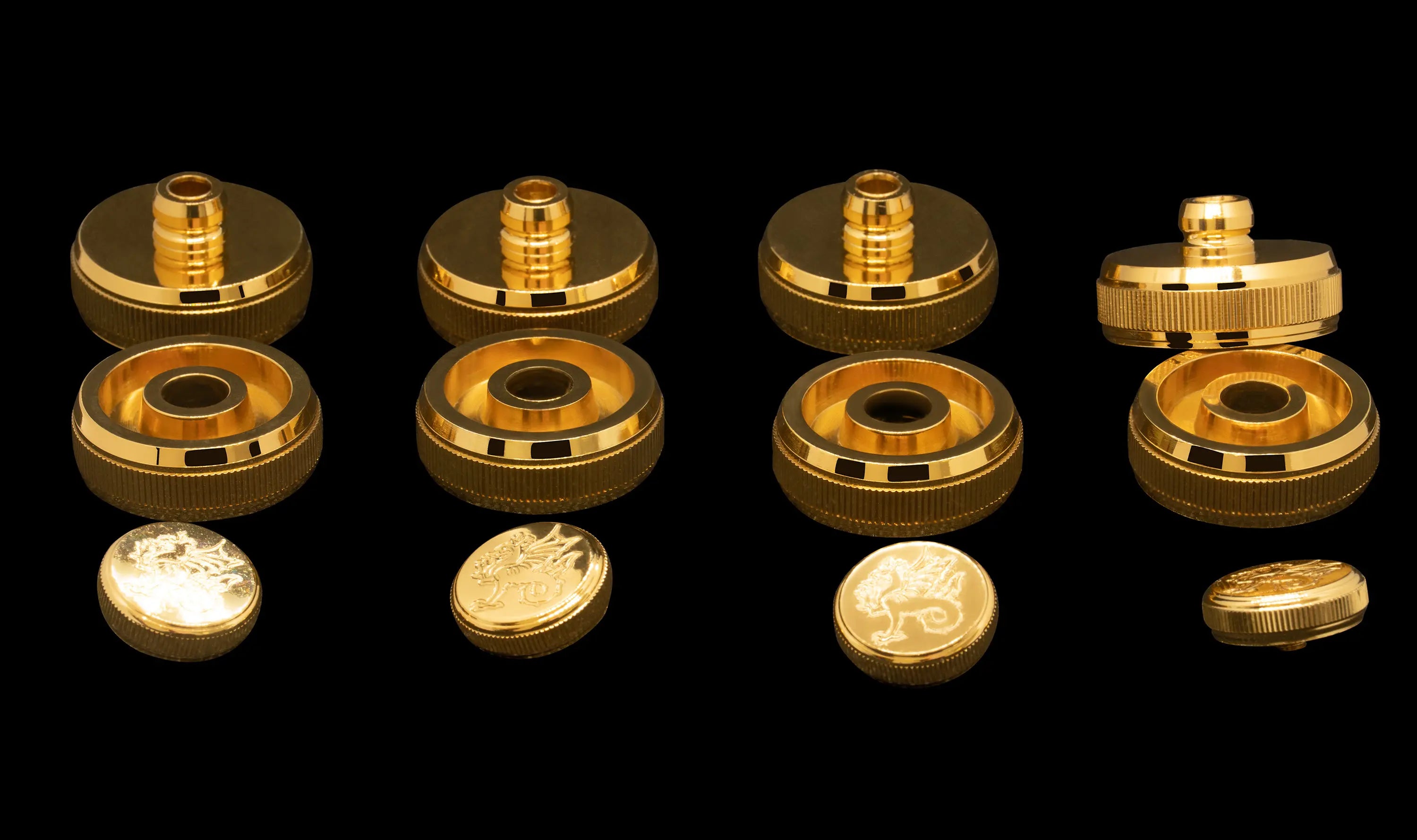 Gold valve caps for Euphonium | Accessories – Wessex Tubas